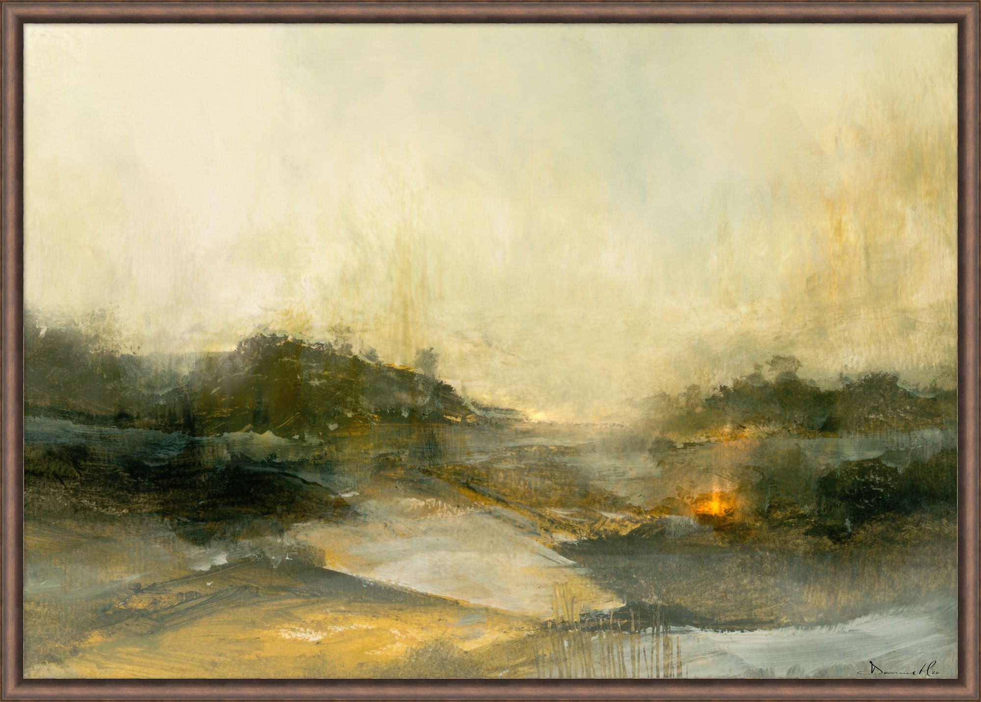 Campfire's Glow -Abstract Landscape Wall Art – Julie Jones™️ Home